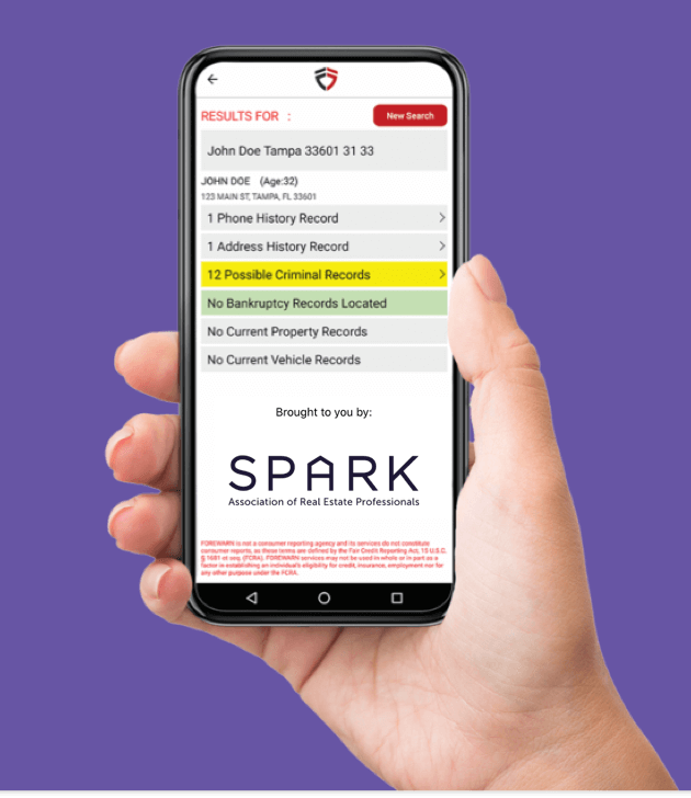 Forewarn App for Real Estate Agents - SPARK Benefits